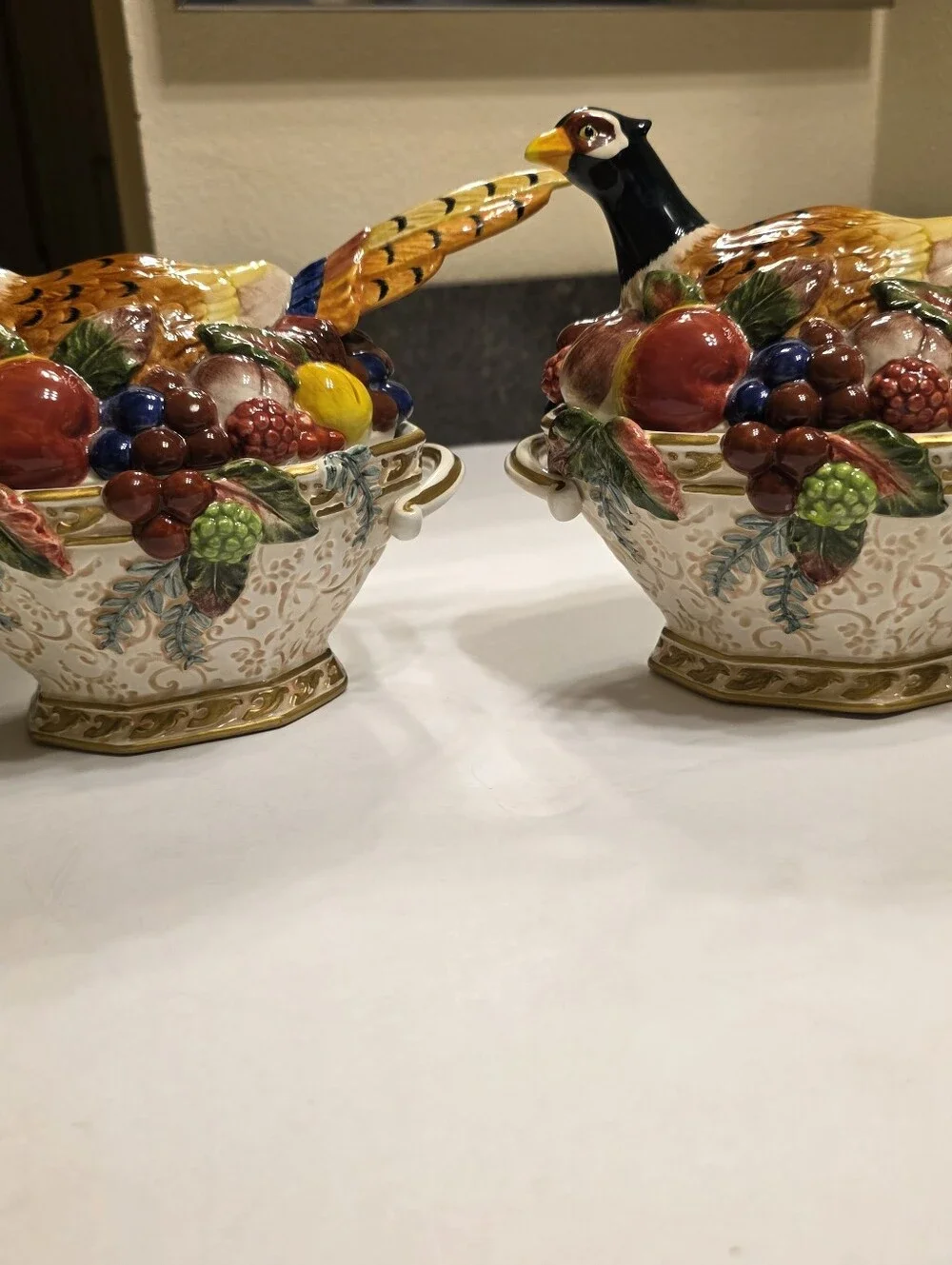 Fitz and Floyd | Dining | Pair Vintage Fitz Floyd Pheasant Covered ...